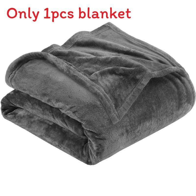 Плюшевая плед с легким дизайном для украшения гостиной темно-серый