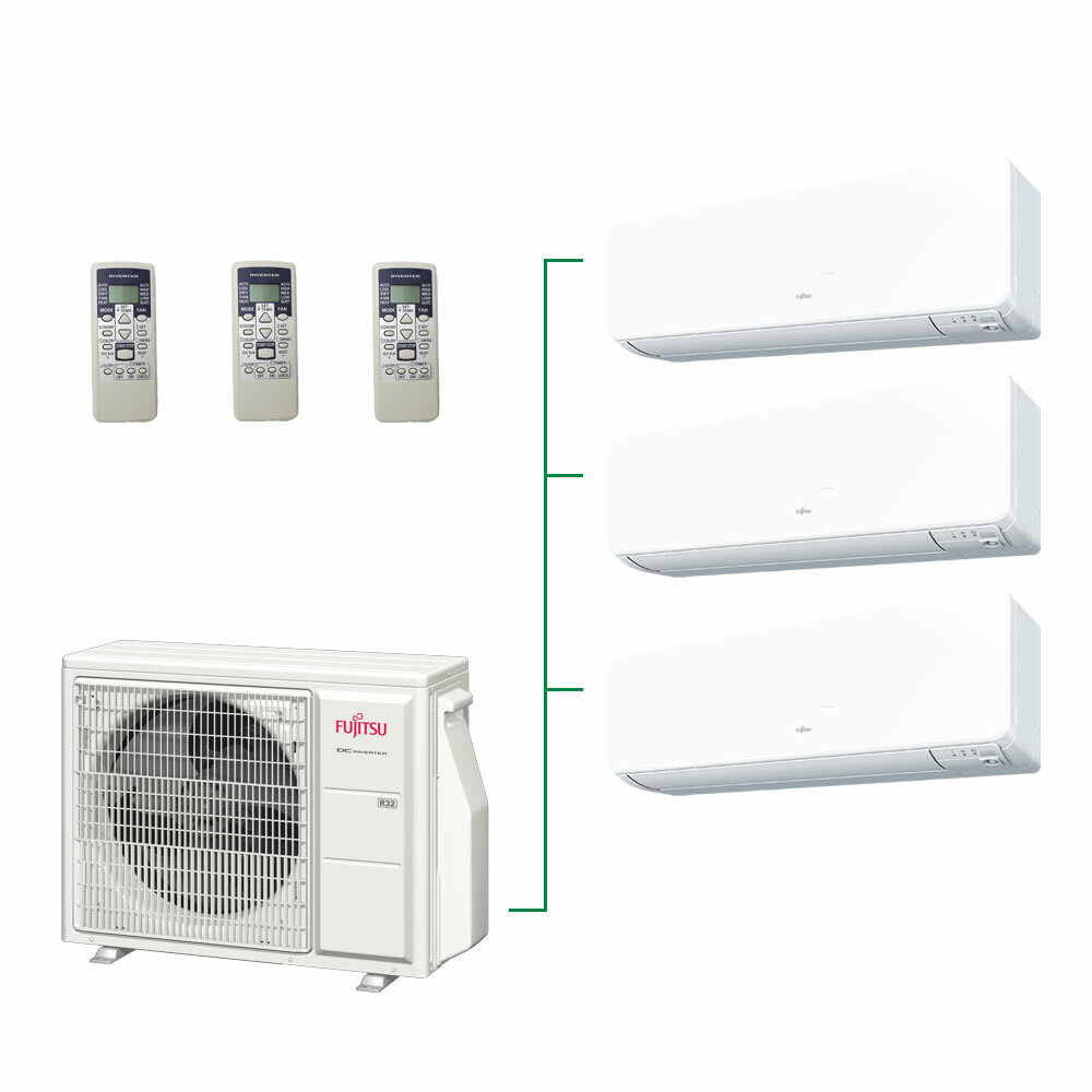 Мультисплит-система Fujitsu 3хASYG07KMCC/AOYG18KBTA3,3 внутренних блока