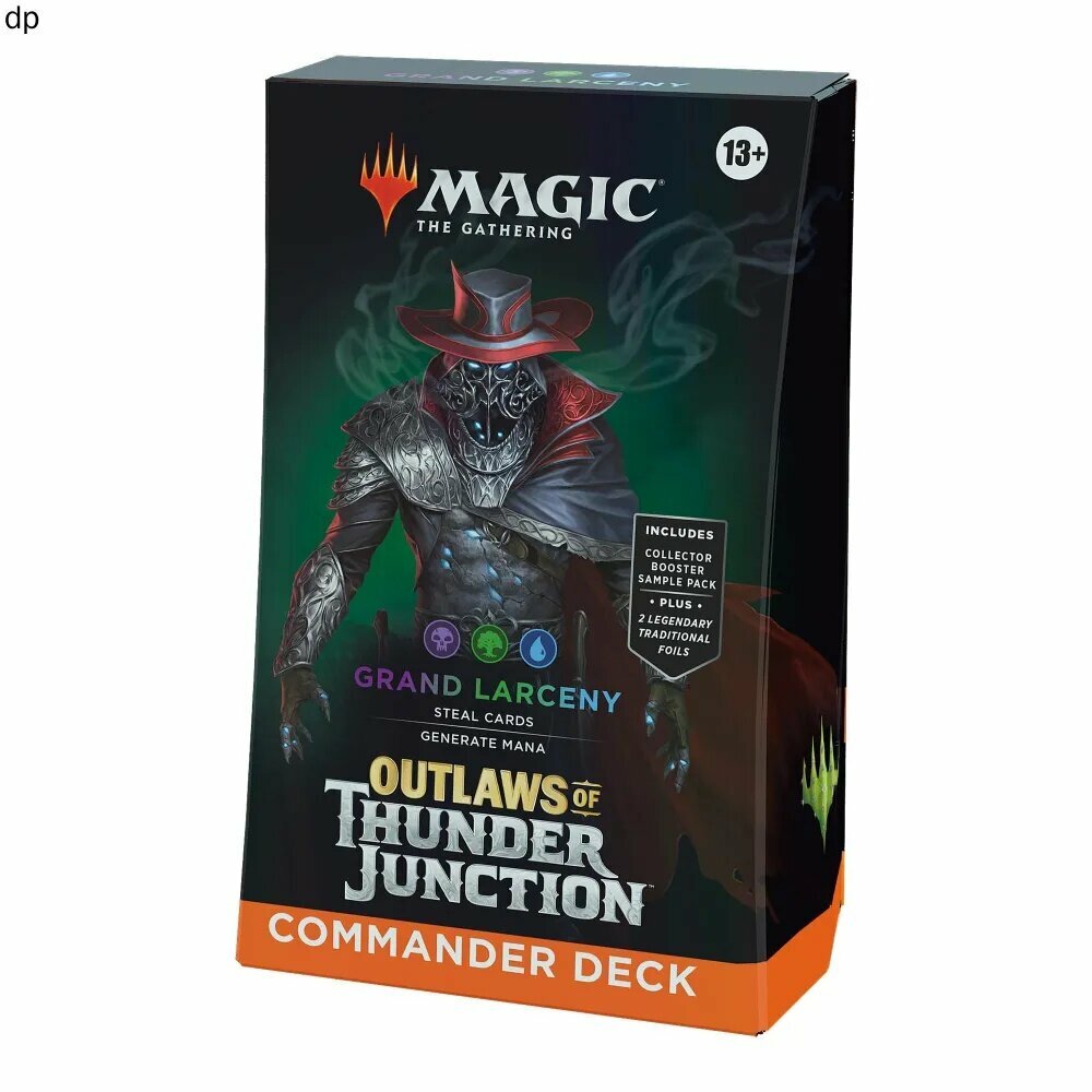 Magic: The Gathering Outlaws of Thunder Junction Commander Deck - Grand Larceny (100-Card Deck, 2-Card Collector Booster Sample Pack + Accessories)(Английский)