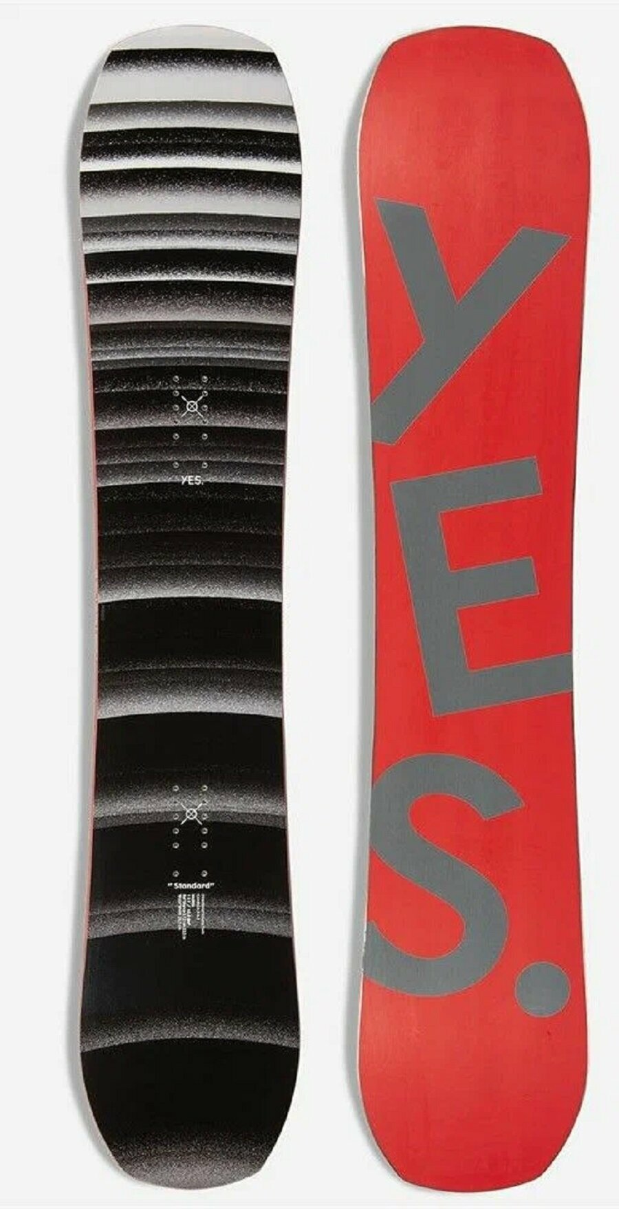 Сноуборд YES Standard, ростовка 162 см, сэндвич-конструкция, черный, серый, красный