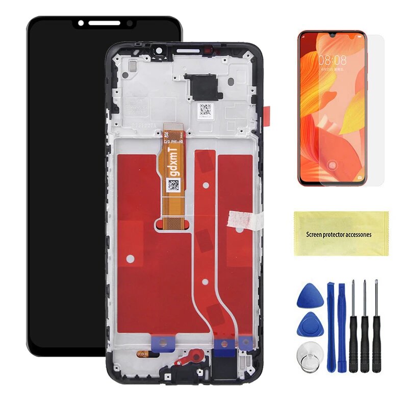 Дисплей с рамкой Nova Y91 для Huawei nova Y91 STG-LX1/LX2, ЖК-дисплей, сенсорная панель, экран с дигитайзером в сборе, замена Black With Frame