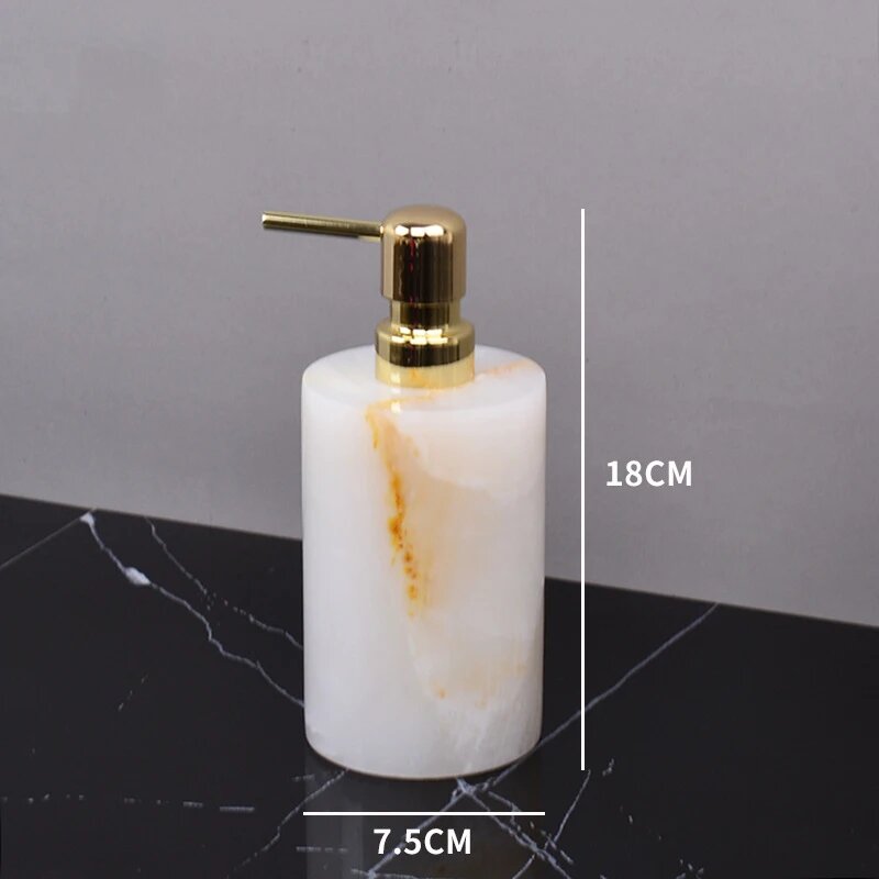 Набор аксессуаров для ванной комнаты из натурального мрамора Soap dispenser C