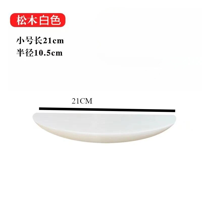 Настенный полукруглый деревянный настенный стеллаж в скандинавском стиле, фоновый настенный дисплей, украшение для дома, организация хранения предметов, Белый