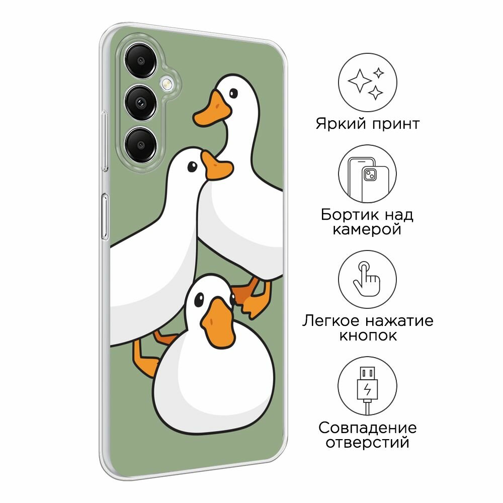 Чехол на Samsung Galaxy A05s / Самсунг Галакси A05s с принтом "Утиное трио" — фото 1