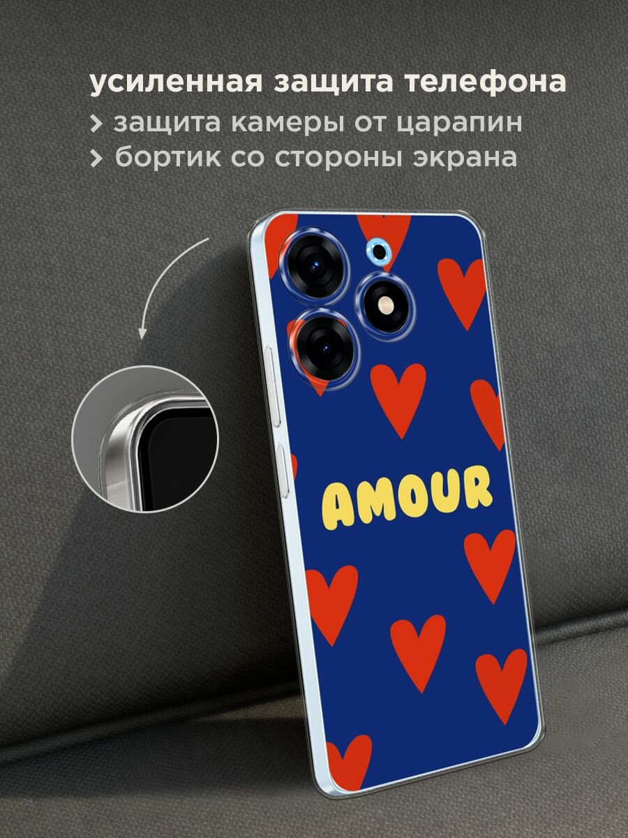 Чехол на Tecno Spark 10 Pro / Текно Спарк 10 Про с принтом "Amour art - 14 февраля" — фото 1