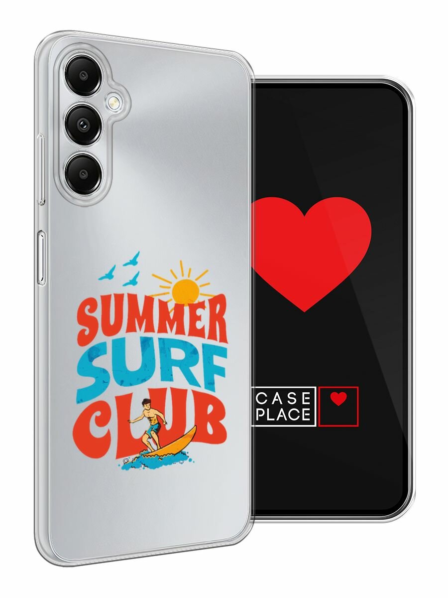 Чехол на Samsung Galaxy A05s / Самсунг Галакси A05s с принтом "Summer surf club", прозрачный — фото 1