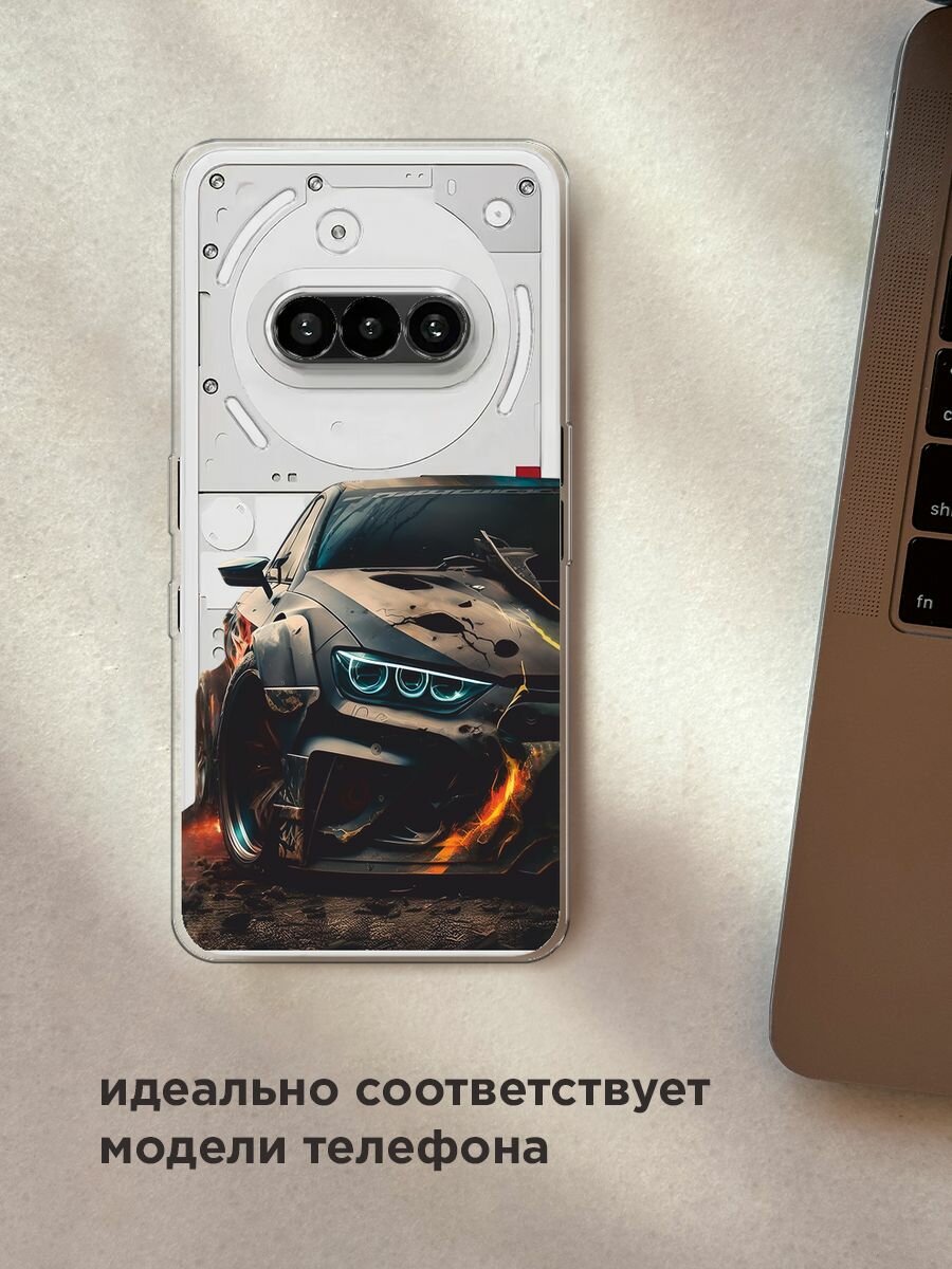 Чехол на Nothing Phone 3a / Нотинг Фон 3а с принтом "На износ", прозрачный — фото 1