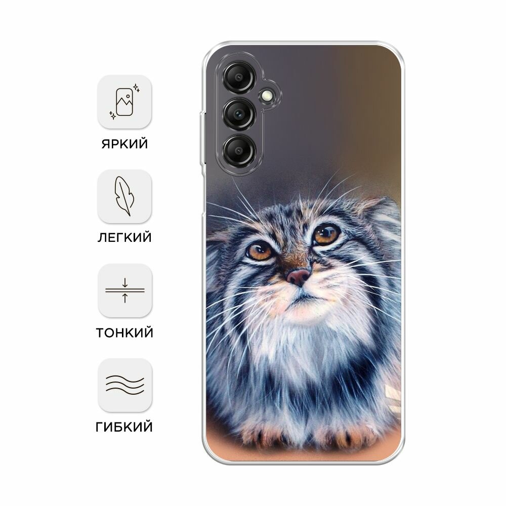 Чехол на Samsung Galaxy A15 / Самсунг А15 с принтом "Кот манул 2" — фото 1