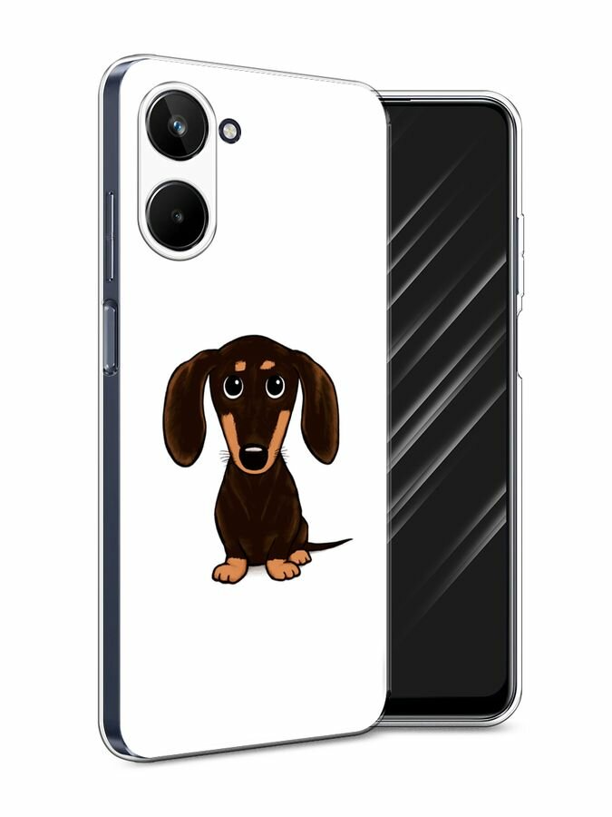 Чехол на Realme 10 4G / Реалми 10 4G с принтом "Маленькая такса"