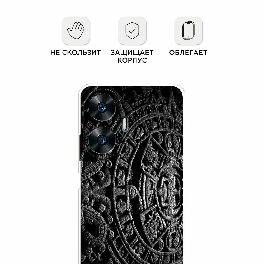 Чехол на Realme C55 / Реалми C55 с принтом "Узоры ацтеков 3" — фото 1