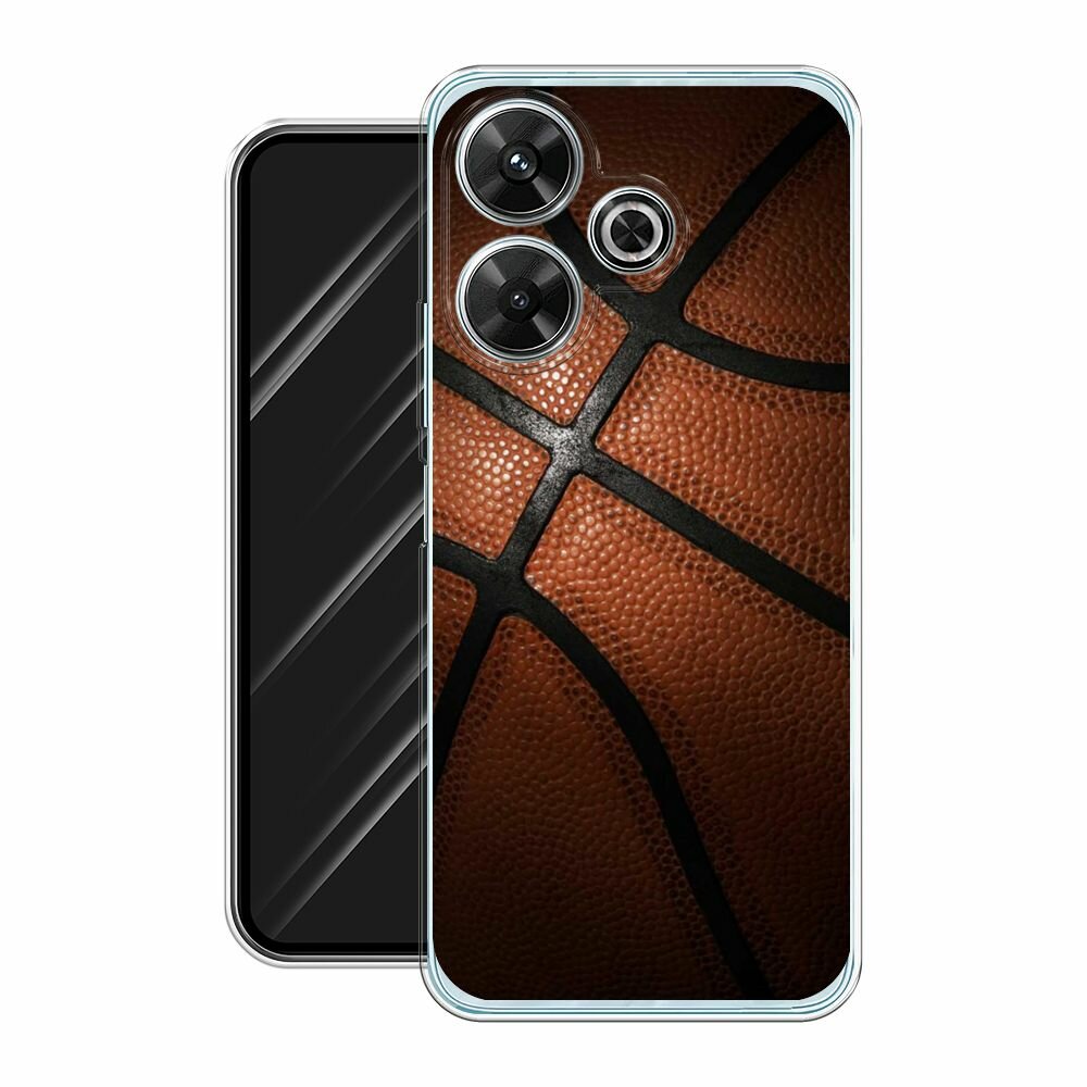 Чехол на Xiaomi Redmi Note 13R/Redmi 13/Poco M6 4G/M6 Plus / Сяоми Редми Ноут 13R с принтом "Баскетбольный мяч" — фото 1