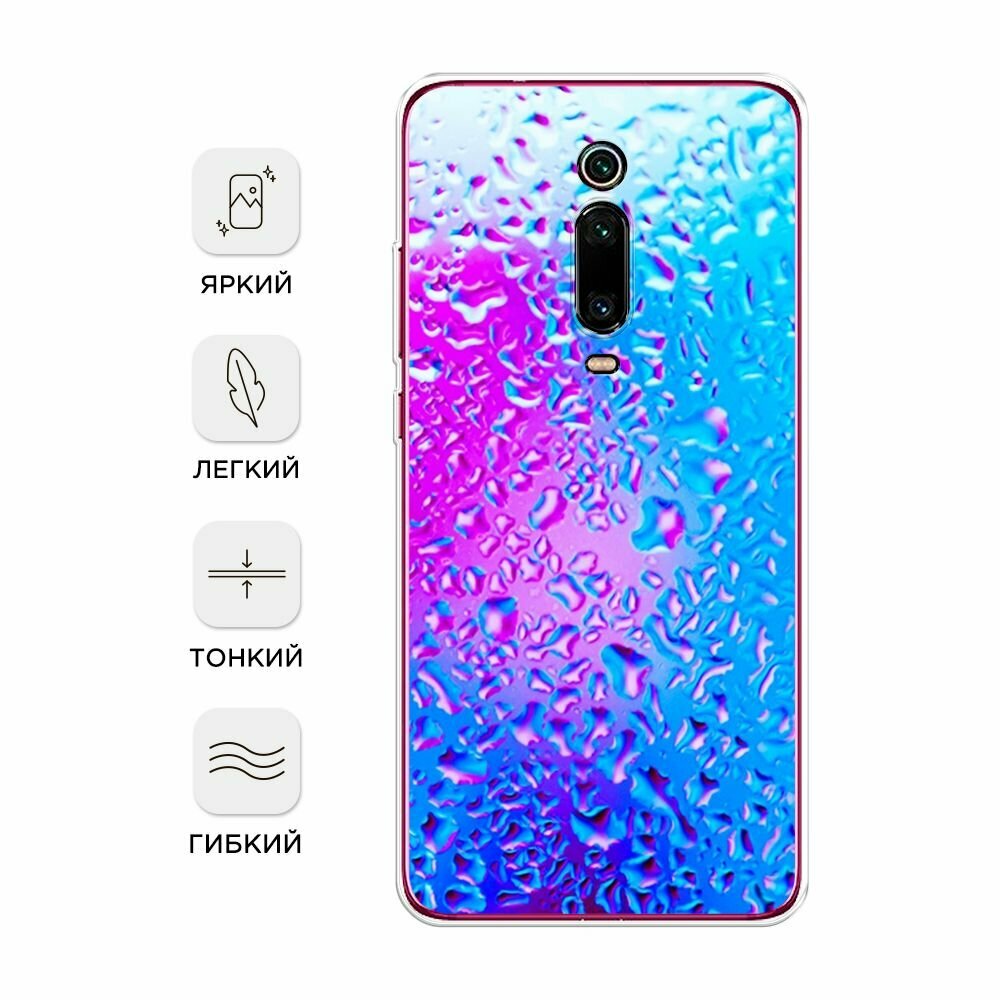 Чехол на Xiaomi Redmi K20/K20 Pro/Mi 9T/9T Pro / Сяоми Редми К20/K20 Pro/Mi 9T/9T Pro с принтом "Капли на стекле" — фото 1