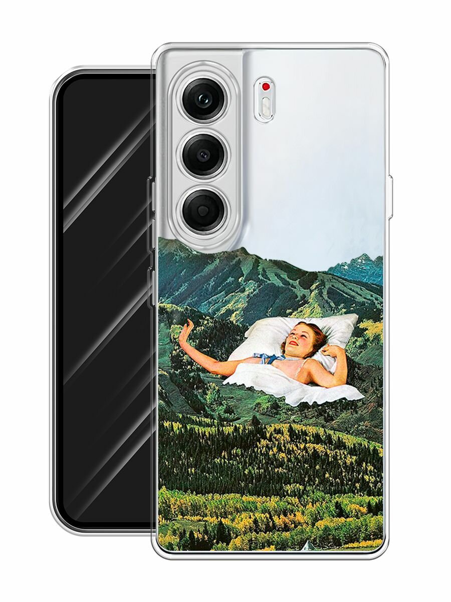 Чехол на Tecno Camon 40 Pro / Текно Камон 40 Про с принтом Good morning, my darling, прозрачный — фото 1