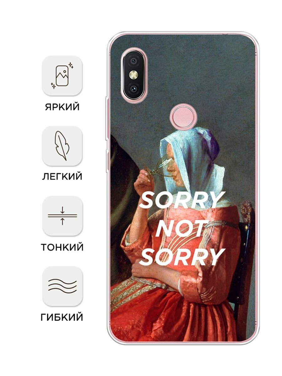 Чехол на Xiaomi Redmi S2 (Redmi Y2) / Сяоми Редми С2 (Редми Y2) с принтом sorry not sorry — фото 1