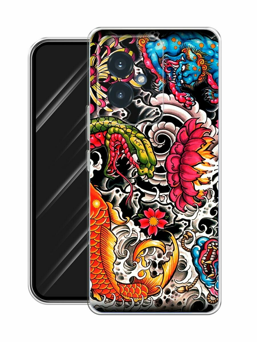 Чехол на Honor 100 / Хонор 100 с принтом "Японское искусство" — фото 1