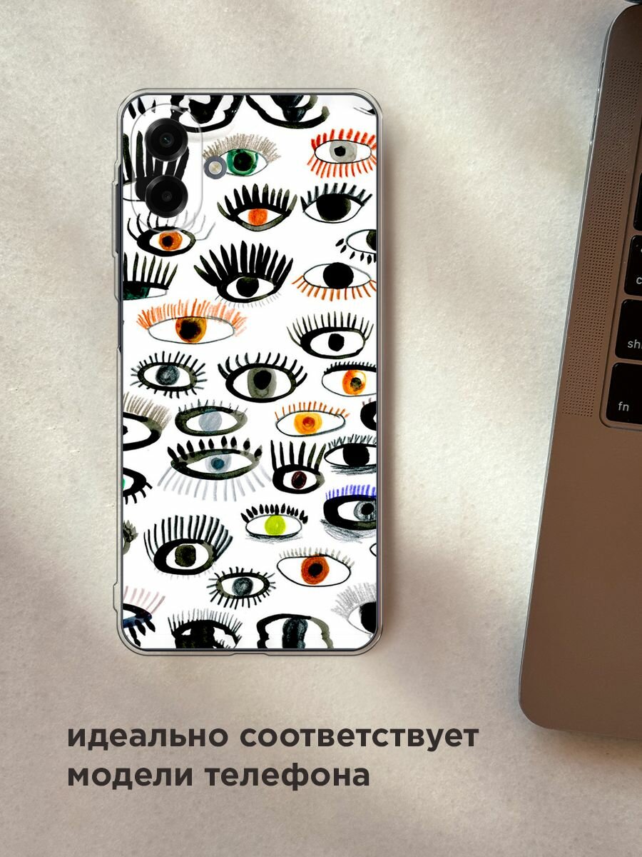 Чехол на Samsung Galaxy A07 / Самсунг А07 с принтом "Глаза акварель" — фото 1