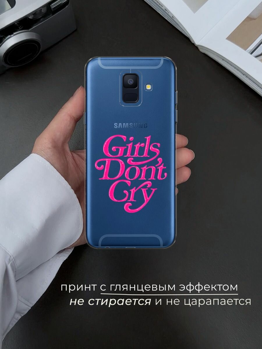 Чехол на Samsung Galaxy A6 / Самсунг Галакси А6 с принтом "Девочка не плачь" — фото 1
