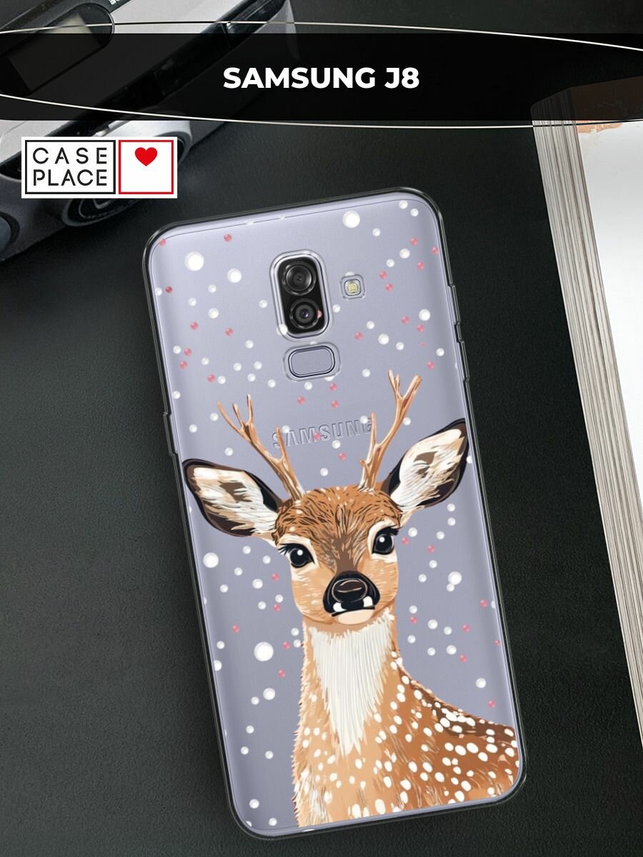 Чехол на Samsung Galaxy J8 / Самсунг Галакси Джей 8 с принтом "Гордый олень 3"