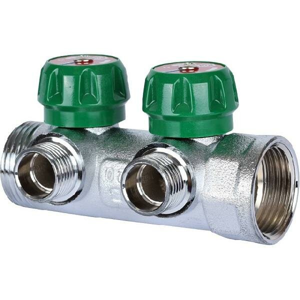 Коллектор регулирующий STOUT 1, 2 отвода 1/2 плоское уплотнение SMB-6849-011202