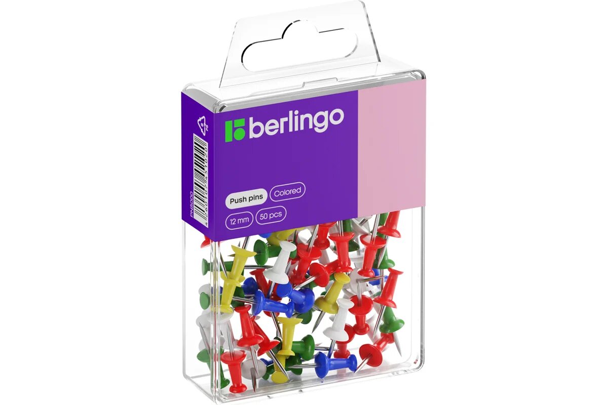 BERLINGO силовые кнопки 50 шт набор ассорти в пластиковой упаковке PN5000 в комплекте