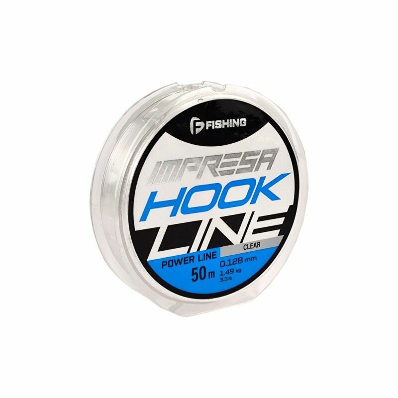 F-FISHING Леска Impresa Hook Line Clear 50м 0,128мм 1,49кг 3,3lb