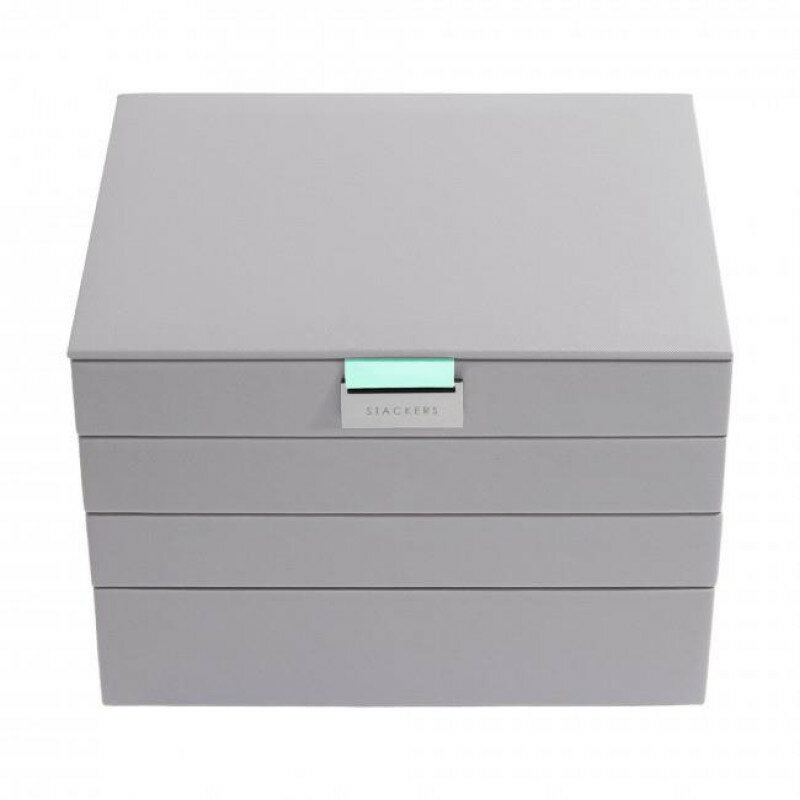 LC Designs Шкатулка-сет 4 уровня для драгоценностей серая (73392)