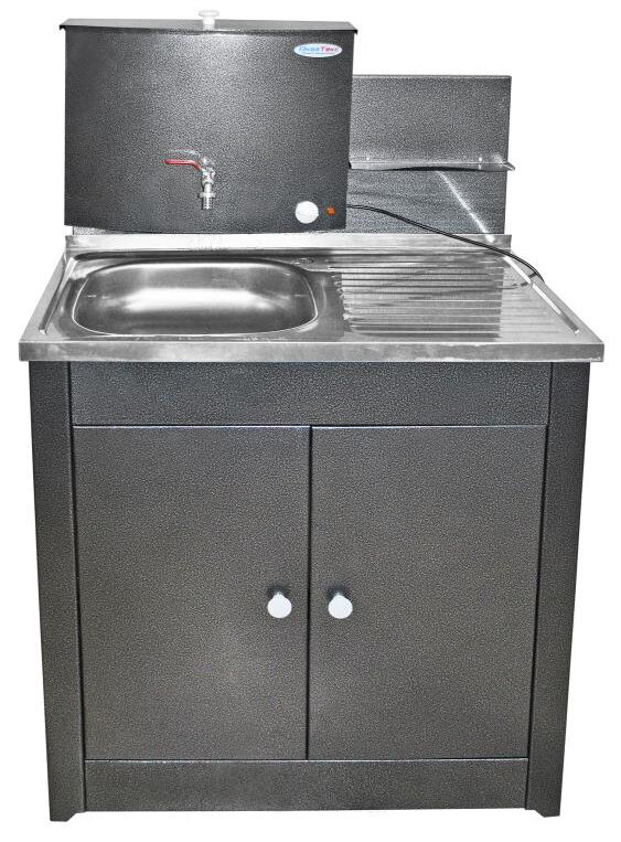 Умывальник Акватекс дуэт (бак антикорроз. с ЭВН+мойка нерж.) серебро