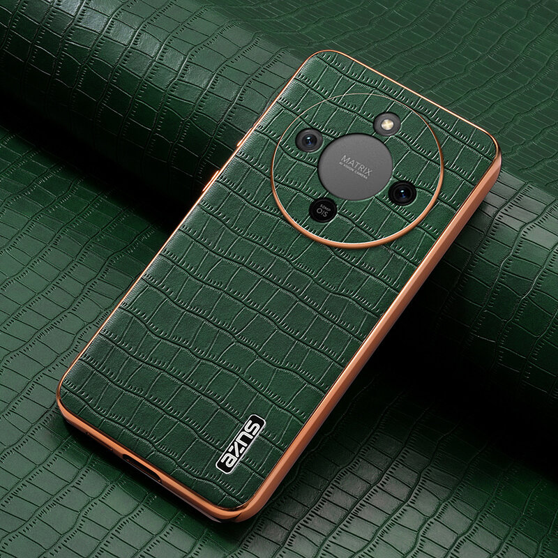 Чехол для Honor X9D / Хонор X9d Защитная оболочка с текстурой крокодила