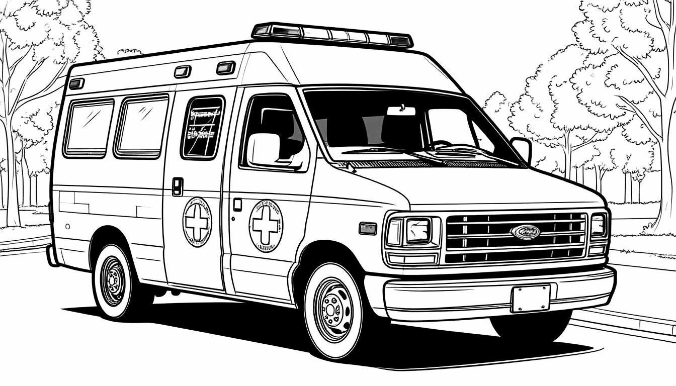 Набор детских раскрасок "Скорая помощь", плотная бумага формата А4, 10 шт, от 1 года