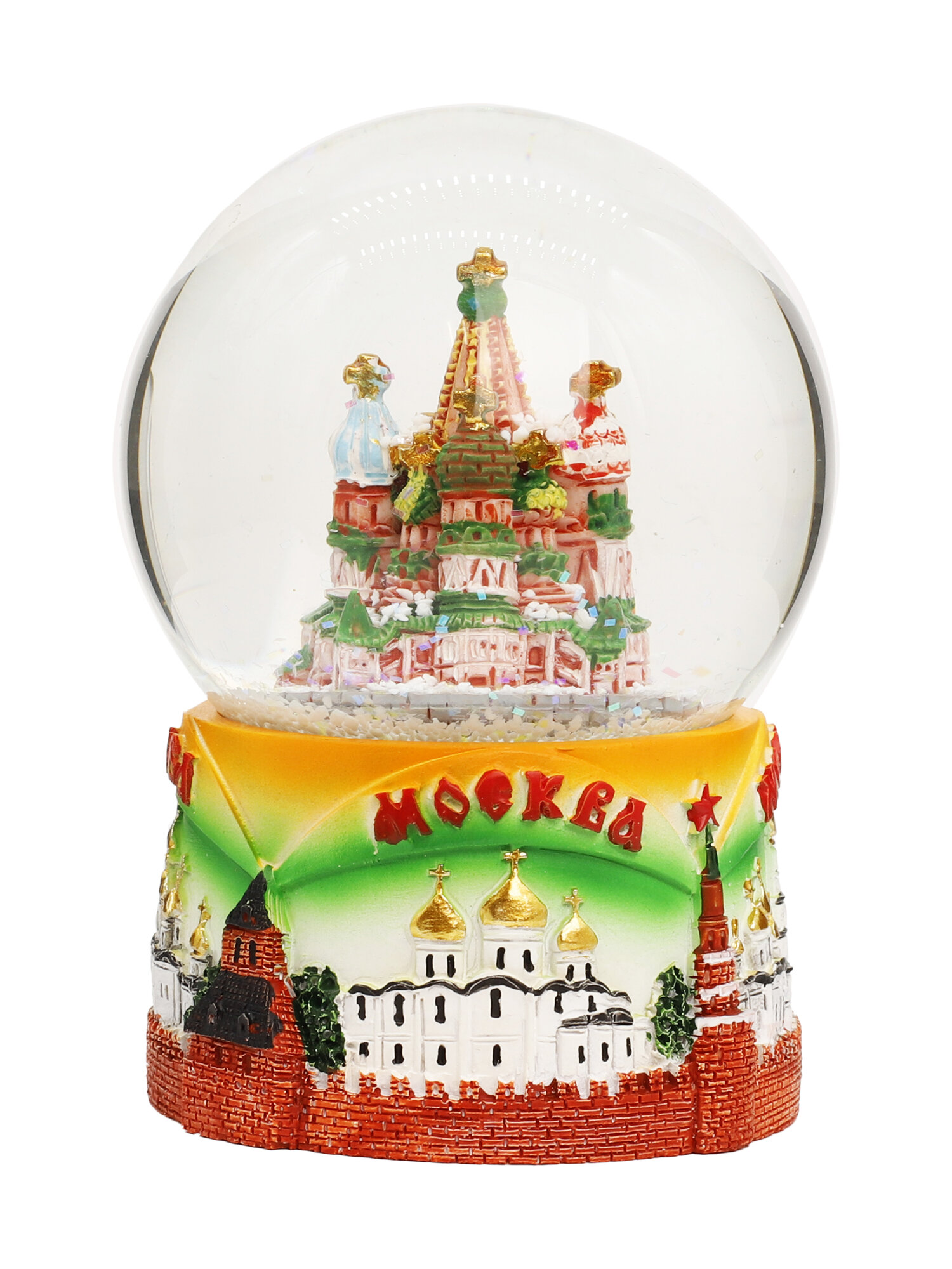 Снежный шар Москва. Кремль, зеленый, диаметр шара 45мм