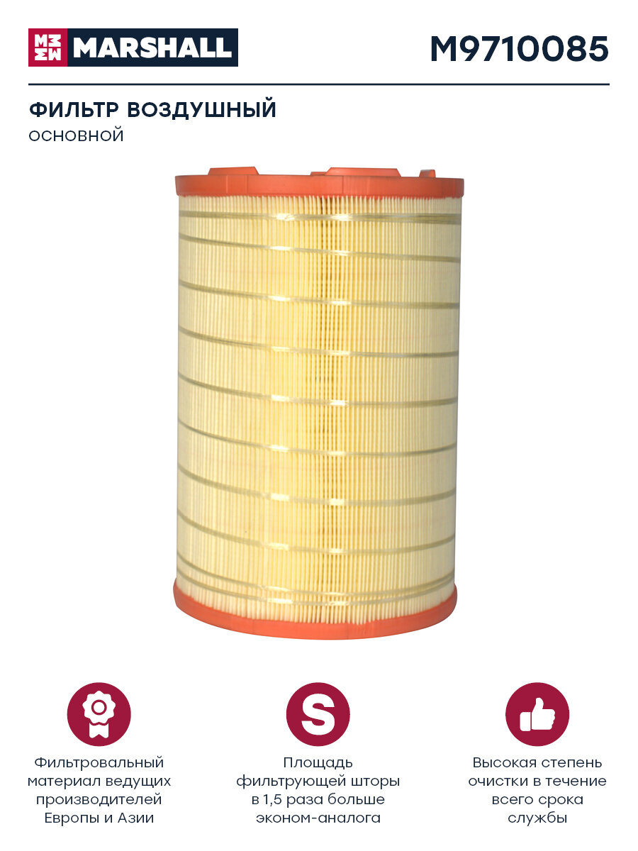 Фильтр воздушный MAN, MERCEDES, основной