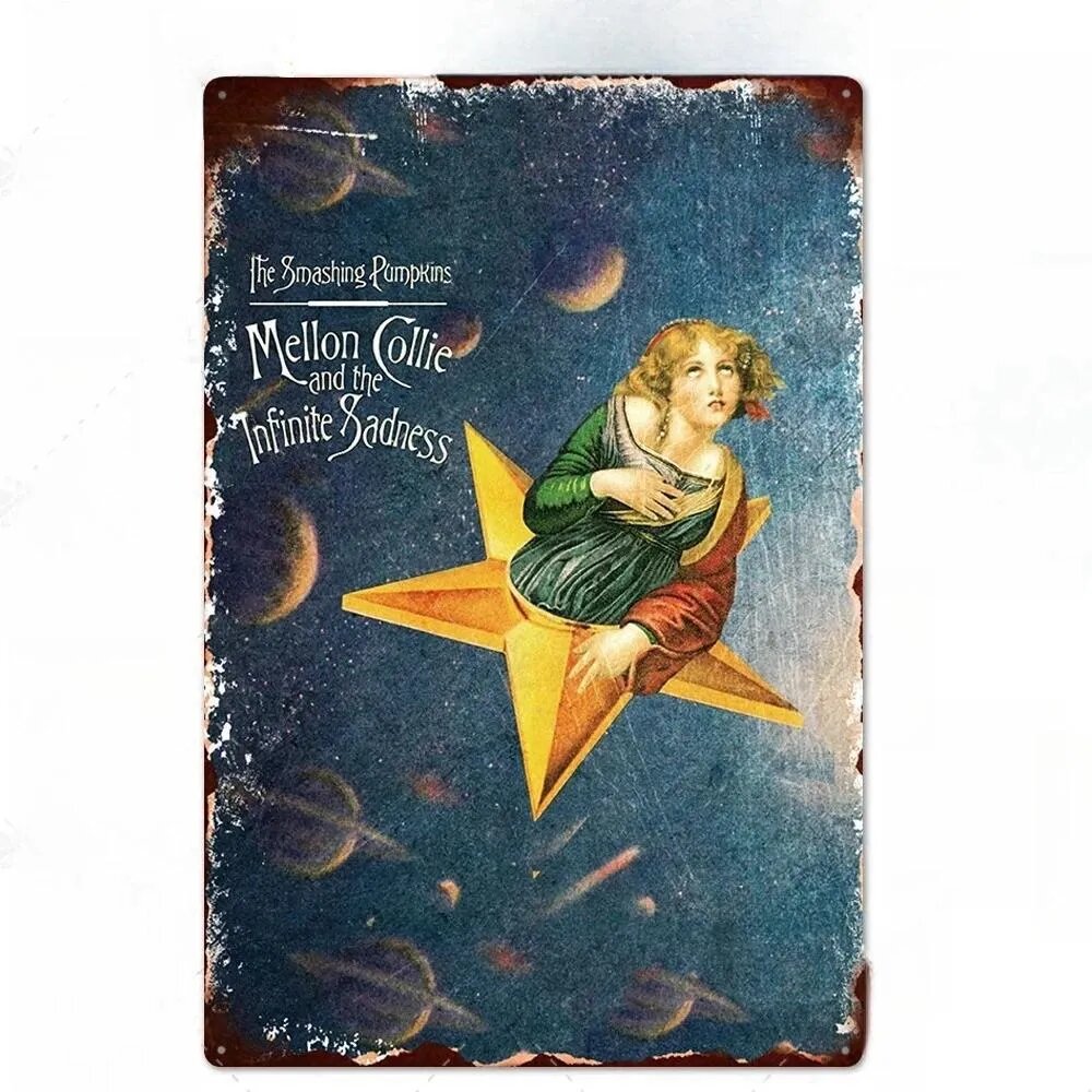 Металлическая табличка 20x30 см с винтажной рок-группой Декор для дома баров гаражей и клубов