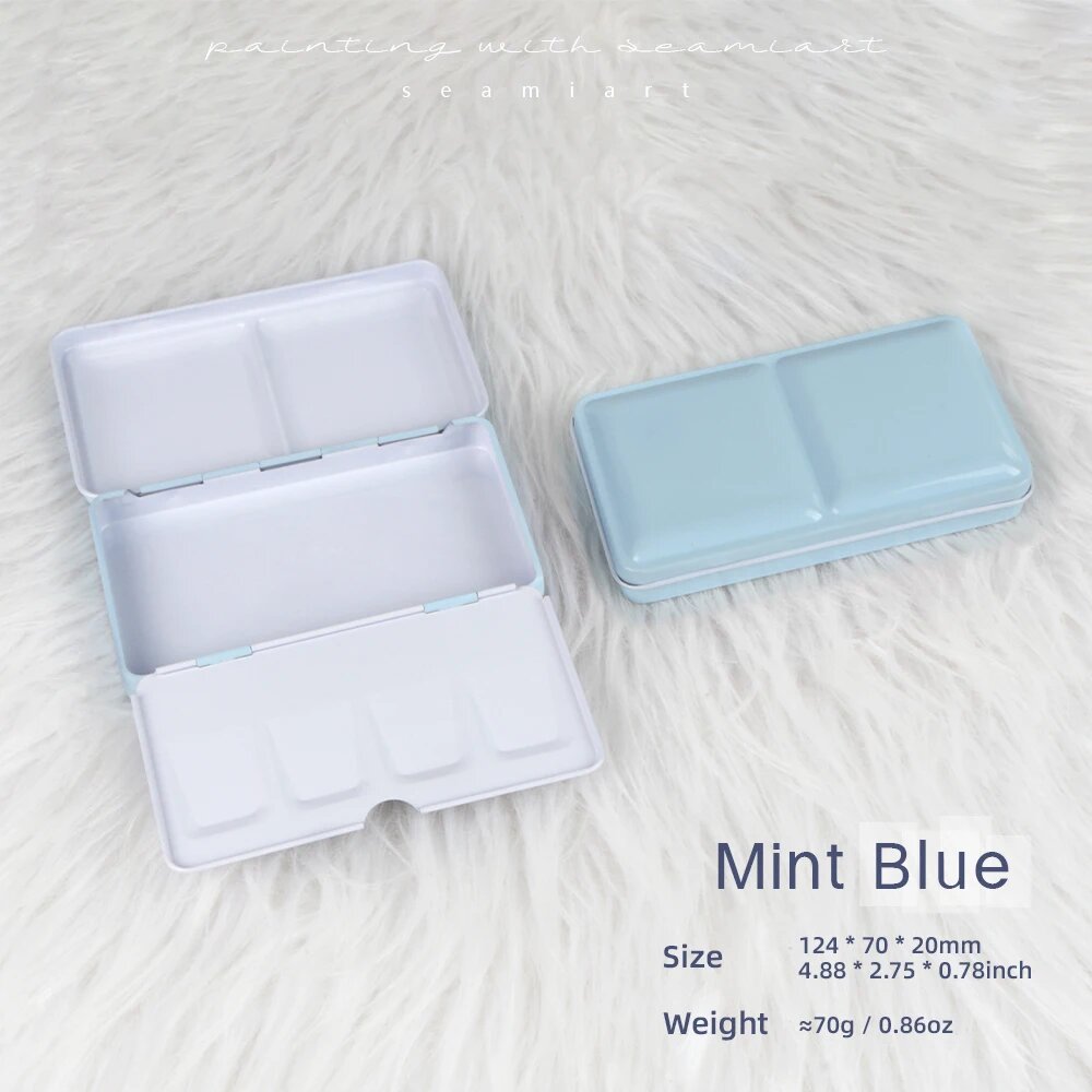 Палитра для акварели SeamiArt, Mint Blue, 124*70*20mm