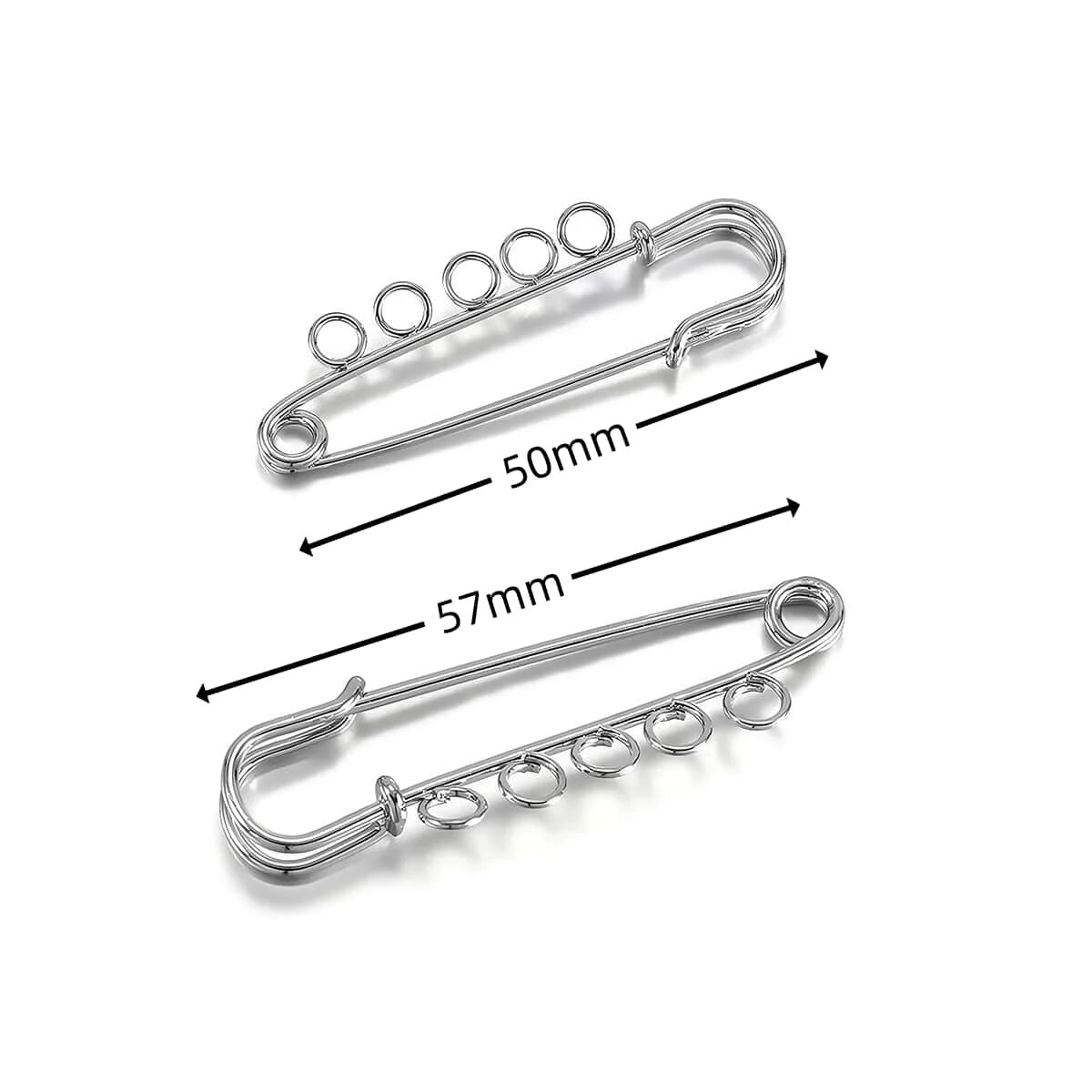 10-15 шт, металлическая булавка, брошь, пустая основа, броши, булавки, застежки с 5 кольцами для DIY, принадлежности для изготовления ювелирных изделий, аксессуары