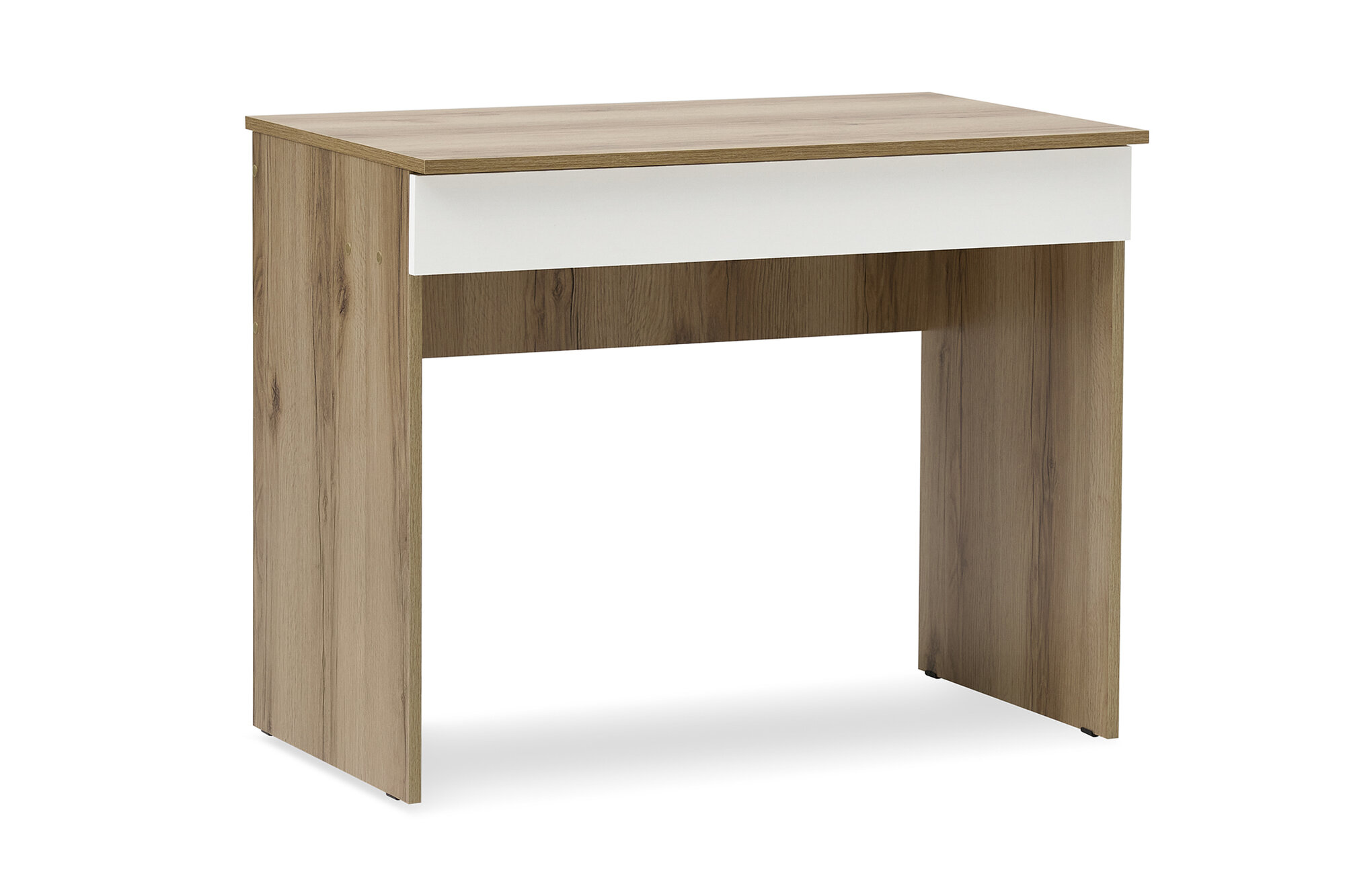Стол письменный с ящиком Нонтон Киви, белый / дуб делано, 93.4x57x75 см