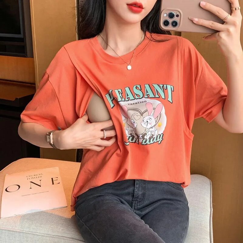 Футболка для кормящих мам