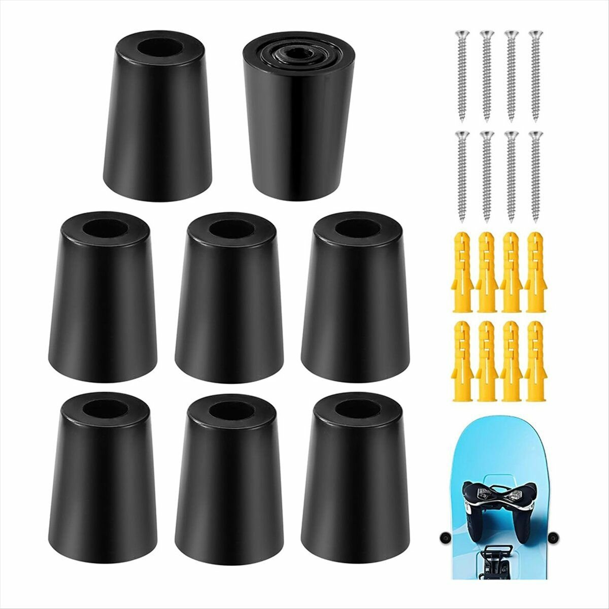 Вертикальные крепления для лыж (8 шт.), настенное крепление для лыж