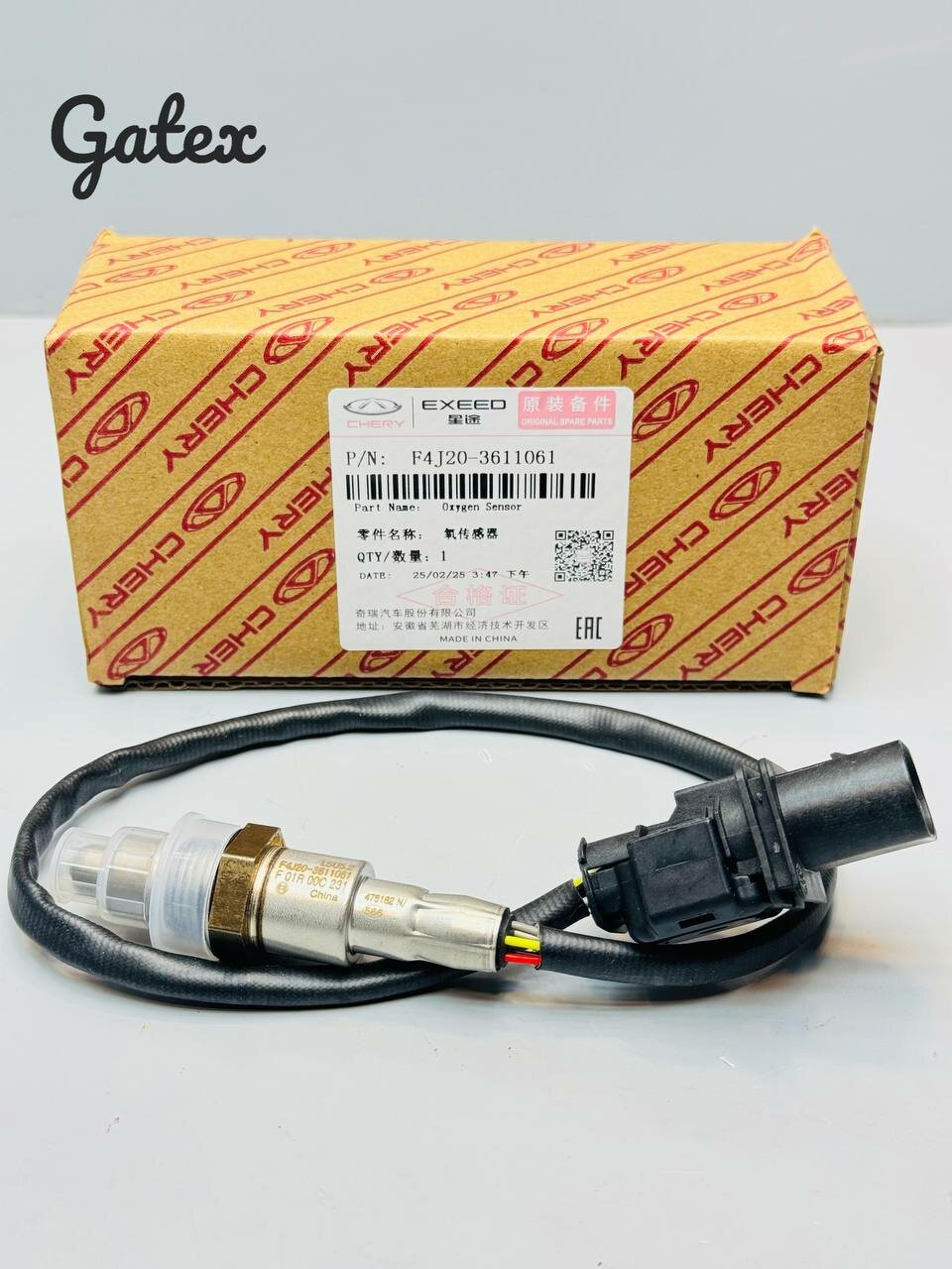Датчик кислорода (лямбда-зонд) оригинал Chery Tiggo 8, Tiggo 8 Pro, EXEED VX Оригинал F4J20-3611061