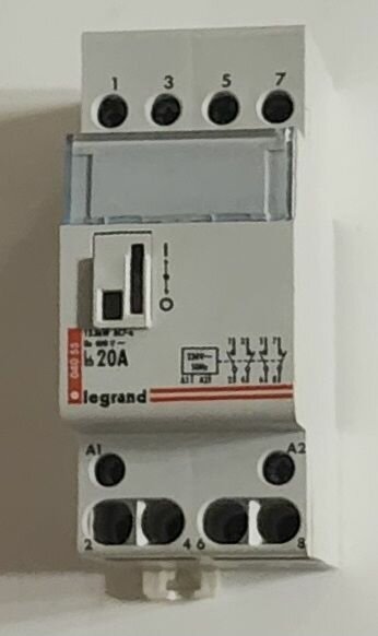 Силовое реле 230В 4 полюса 20A 2НО+2НЗ