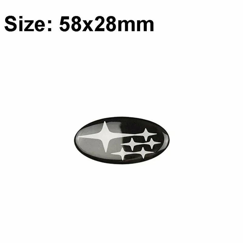 58x28 мм эпоксидная автомобильная наклейка, центральная эмблема на руле, украшение для Subaru White