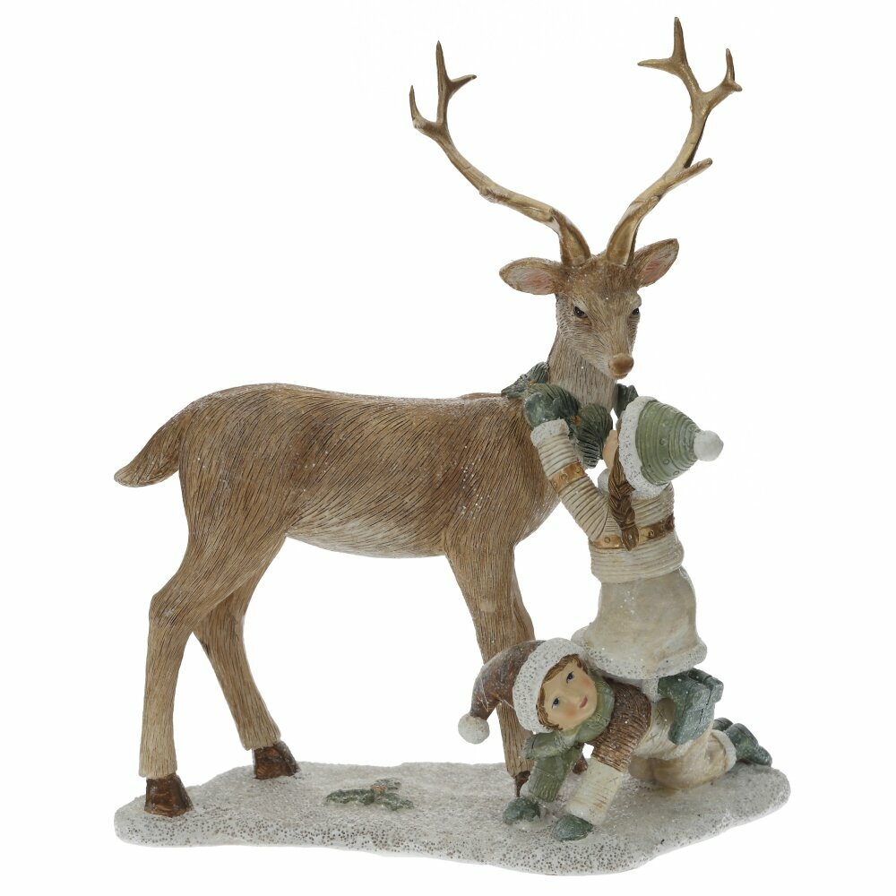 Фигурка Олень и дети, 20х9х23 см KSM-811185