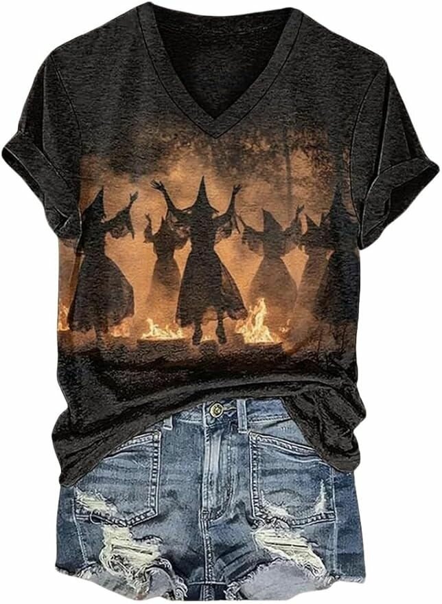 Кулирка с лайкрой купон "Ведьмы в лесу" ширина 180см, высота 80 (+-2)см пенье