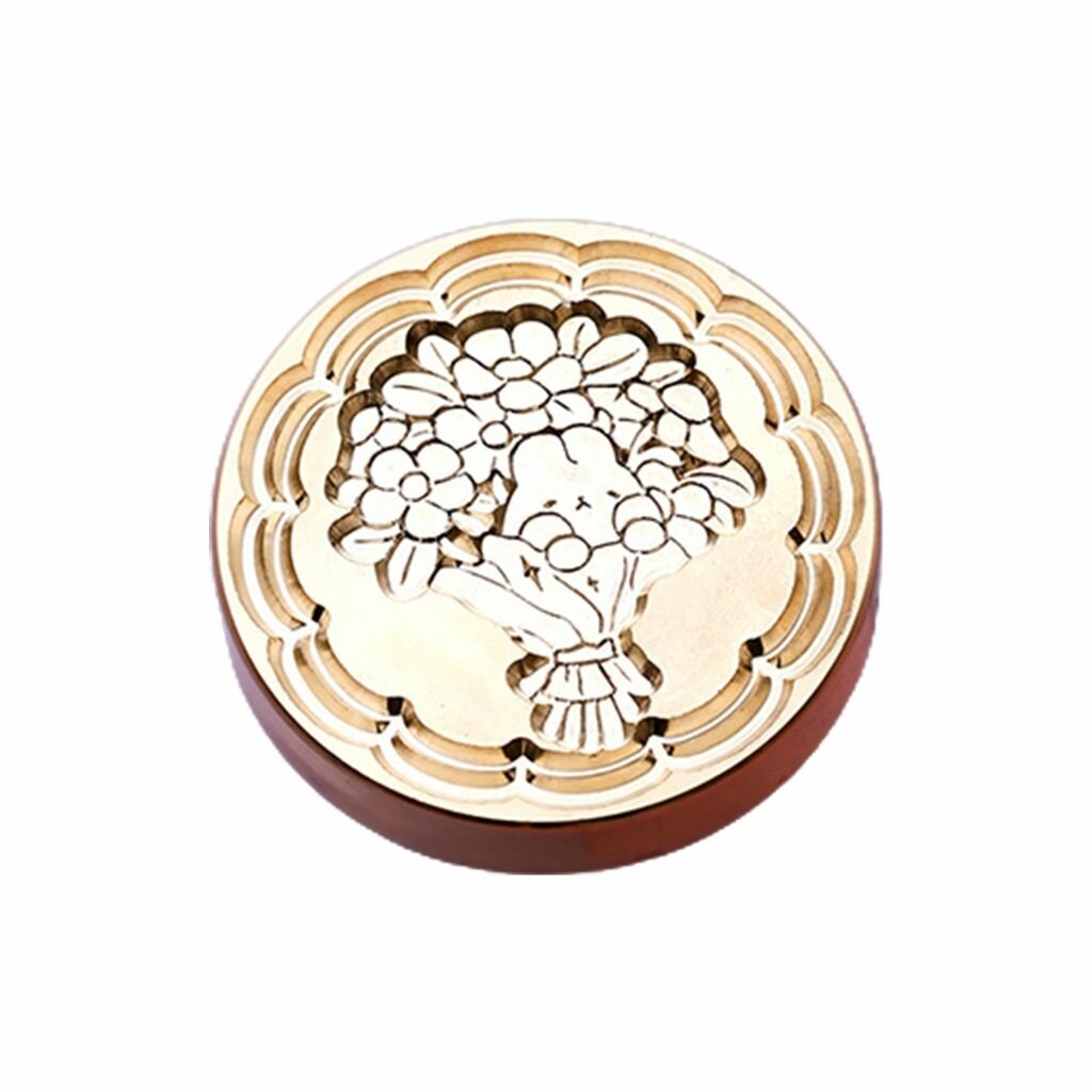 Штампы, Милый питомец серии Cute Fire Paint Seal-Цветочный кролик