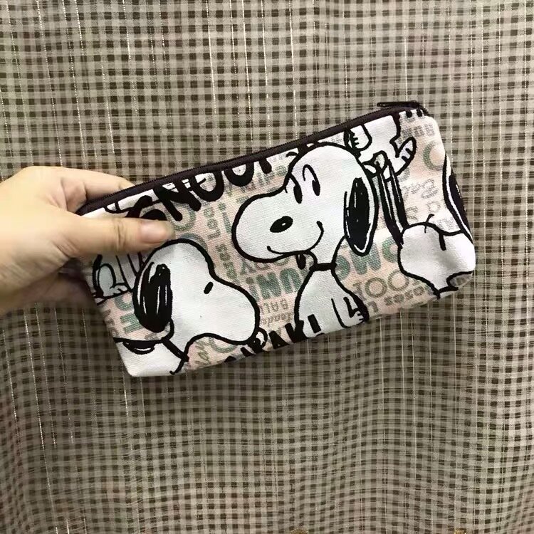 Miniso Милый холщовый пенал с мультяшным рисунком, большой вместимости, очень креативная сумка-пенал для учеников начальной и средней школы.