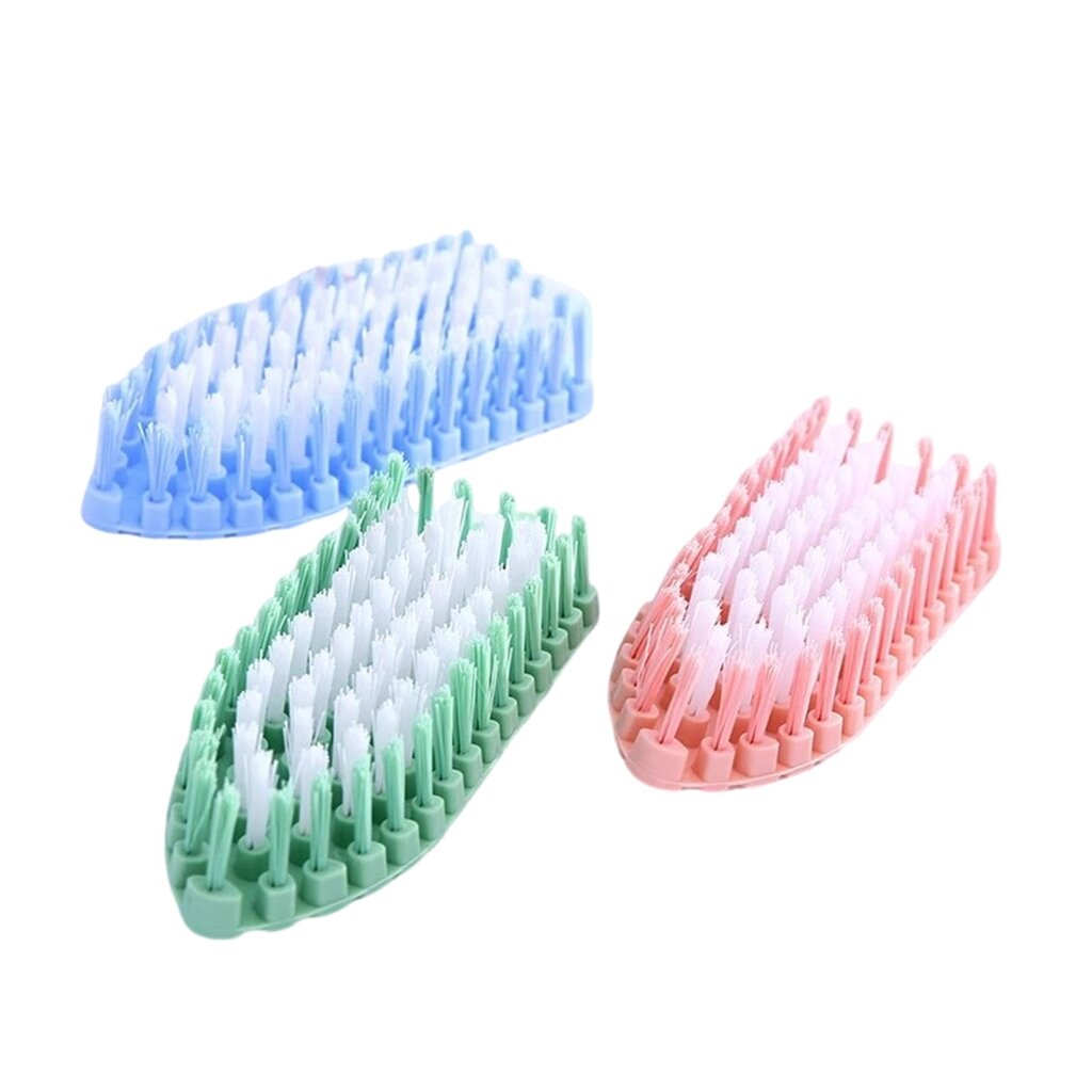 3шт Гибкая Щетка-Скраб С Мягкой Щетиной И Эргономичным Захватом В Ассортименте Различных Цветов Для Домашних Автомобильных Поверхностей