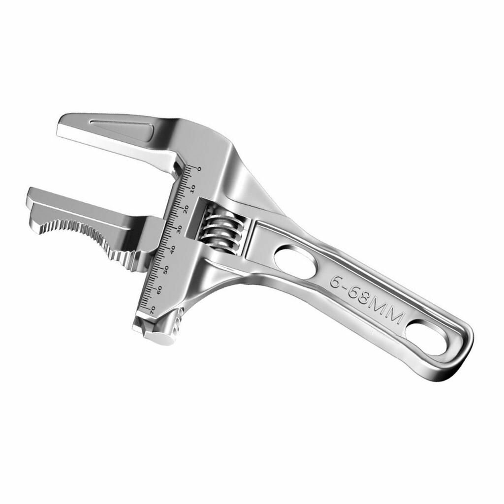 Ключ для раковины, сантехнический инструмент, двойное использование, - Серебряная изогнутая головка