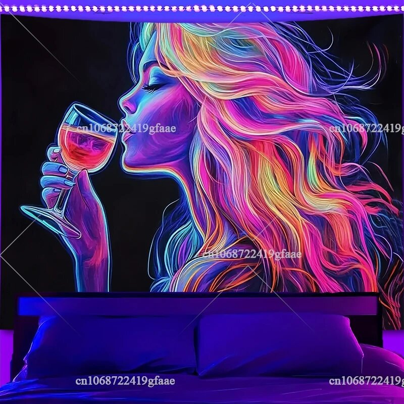 FFO УФ-реактивный гобелен "Питная девушка" 200x150cm, FG23