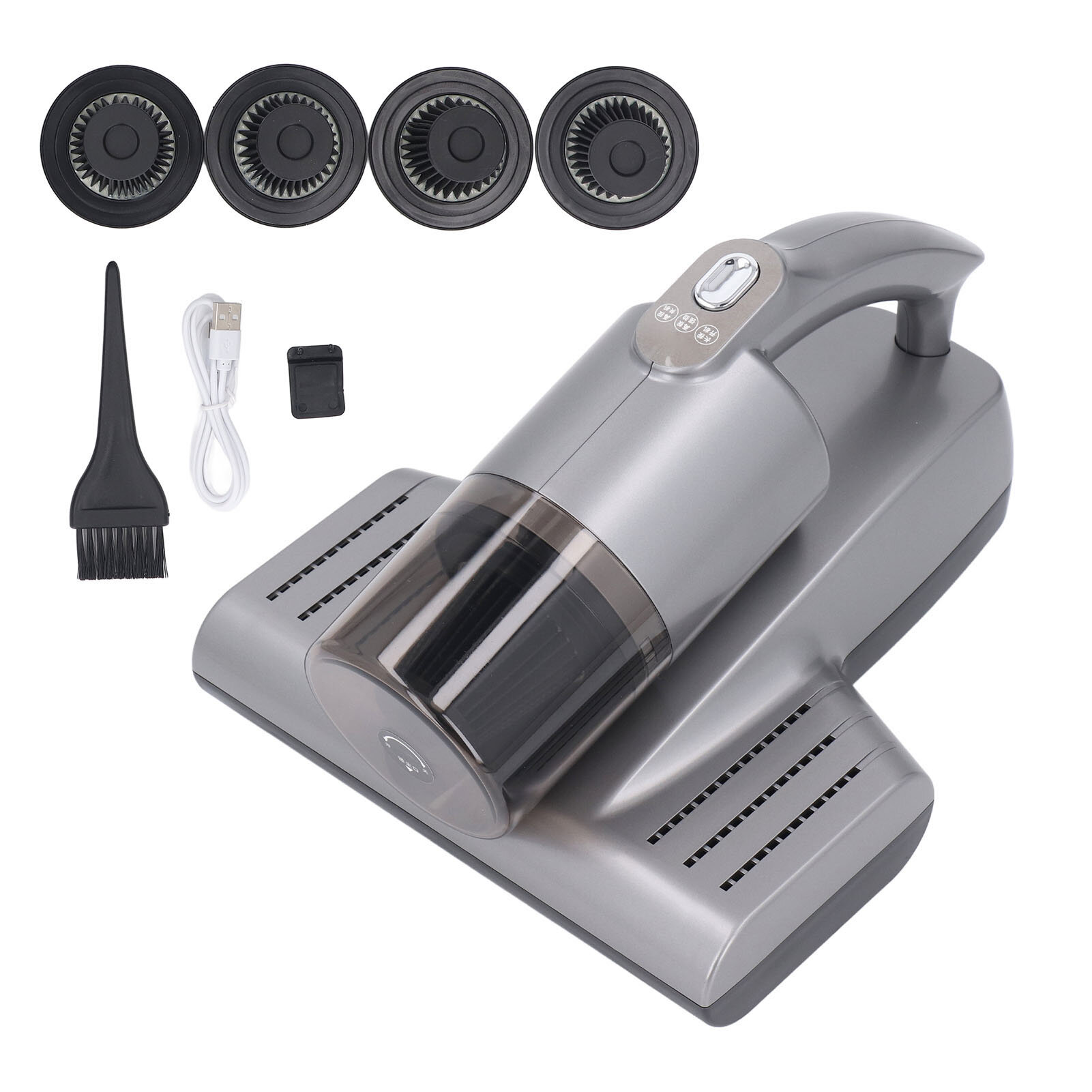 Пылесос для матрасов, мощность всасывания 15 кПа, скорость вращения 57000 об/мин, беспроводной ручной пылесос с УФ-лампой и ультразвуком для дивана-кровати