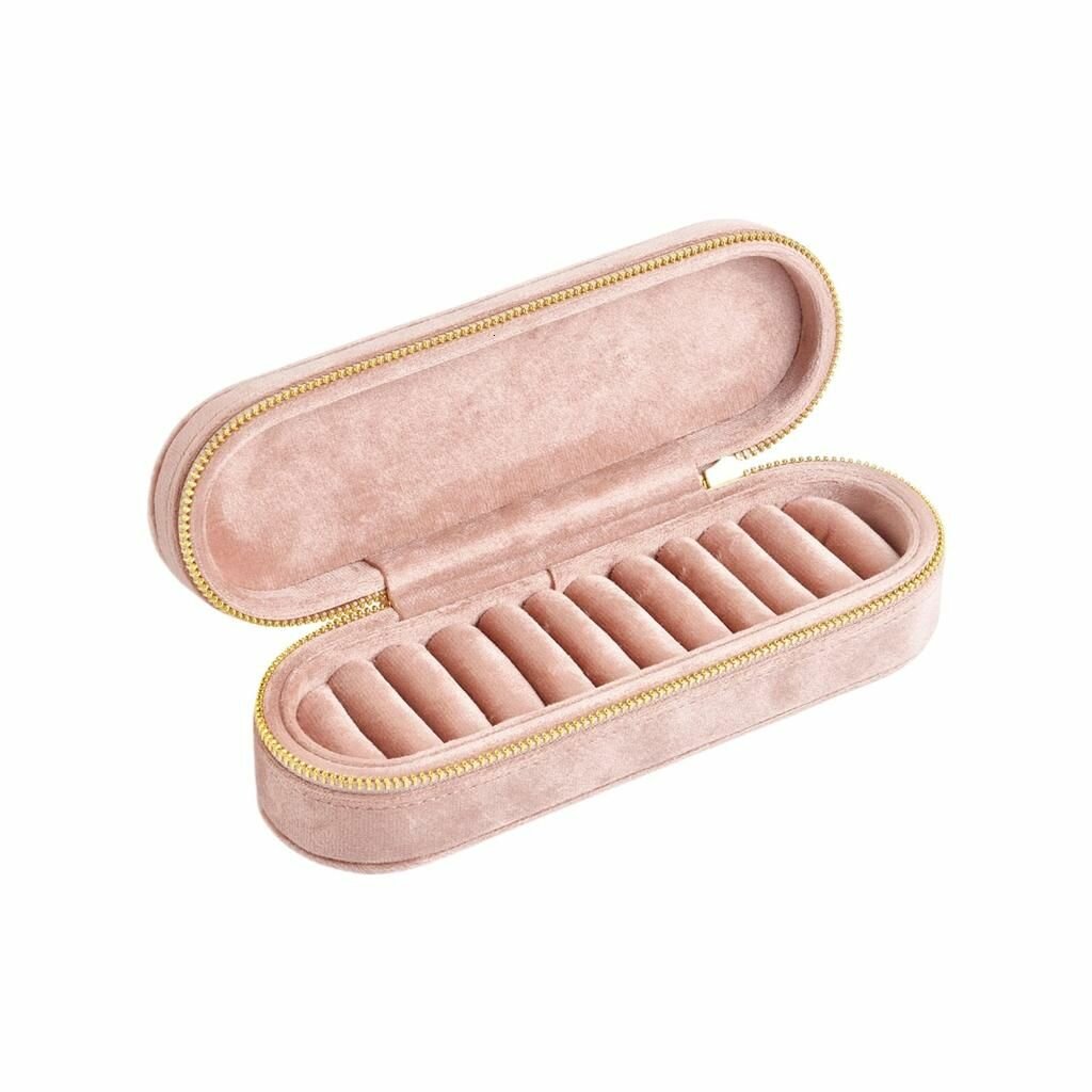 Бархатный чехол для украшений, Темно - розовый