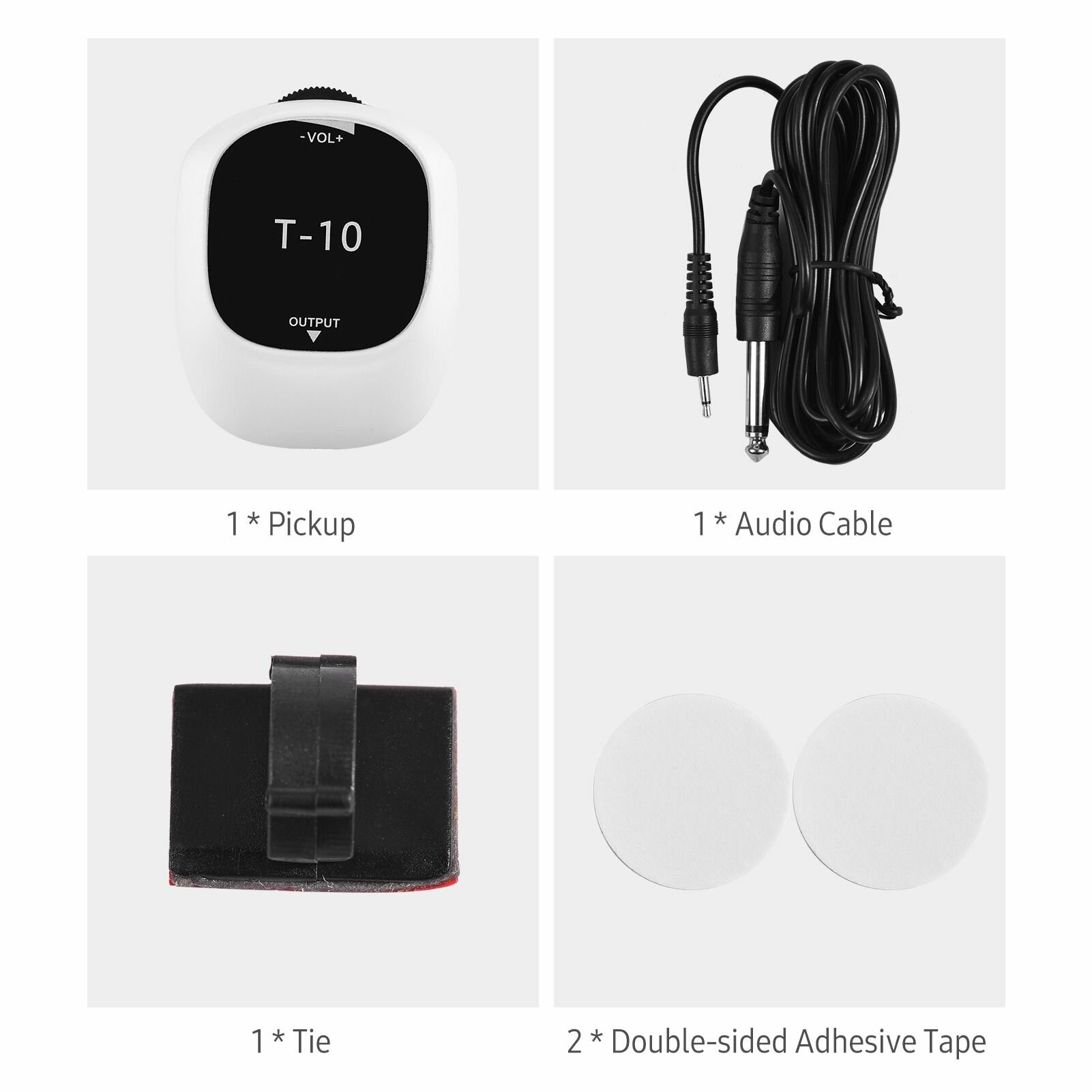 6,5-мм пьезоэлектрический звукосниматель, универсальный, не требующий сверления, самоклеящийся аудиоинтерфейс, многофункциональный звукосниматель